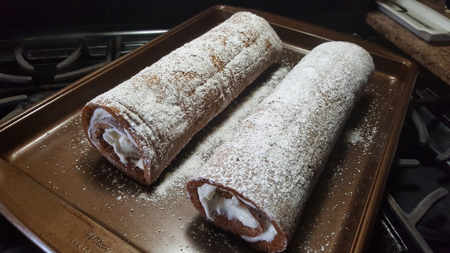 pumpkin roll with cream cheese filling recipe - old fashioned recipes