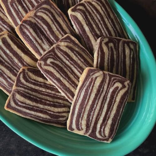 Chocolate Babka Cookies Recipe (Zebra Striped Sablés) - old fashioned ...